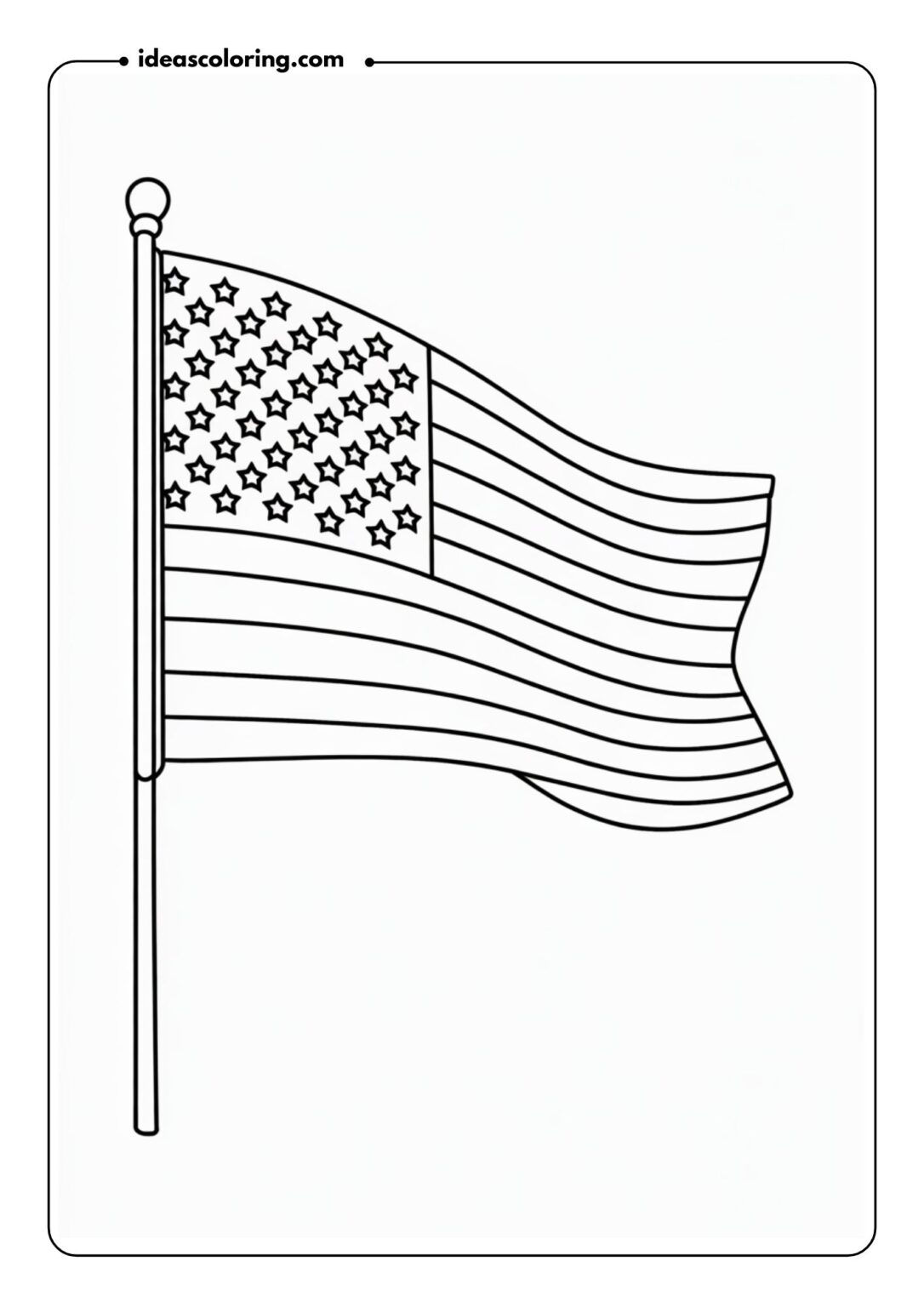 20+ Free American Flag Coloring Pages for Kids & Adults