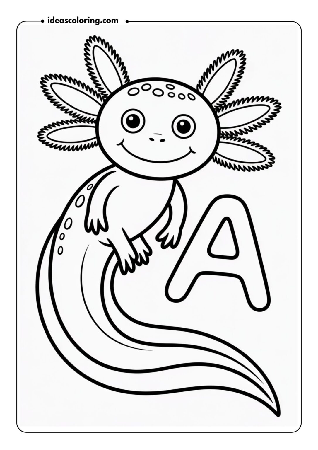 +50 Free Axolotl Coloring Pages - Printable PDF Downloads