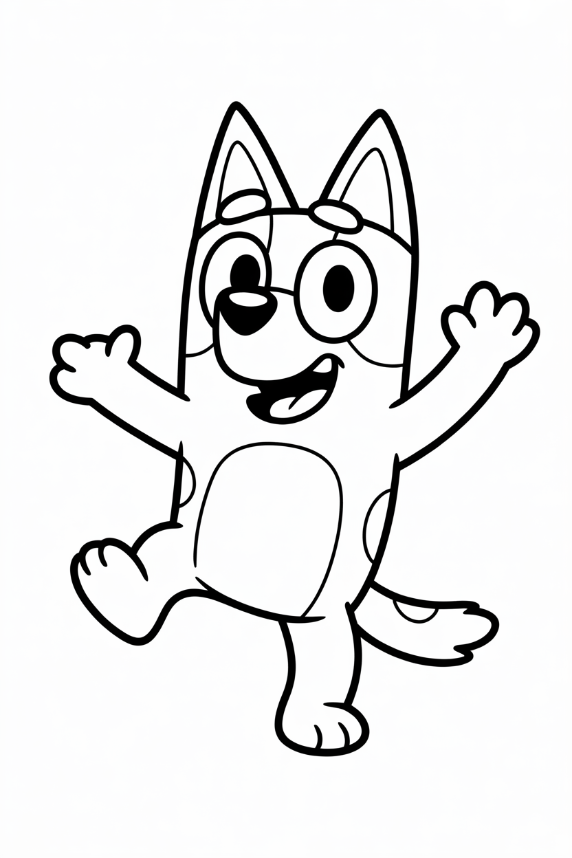 22 Free Printable Bluey Coloring Pages for Kids