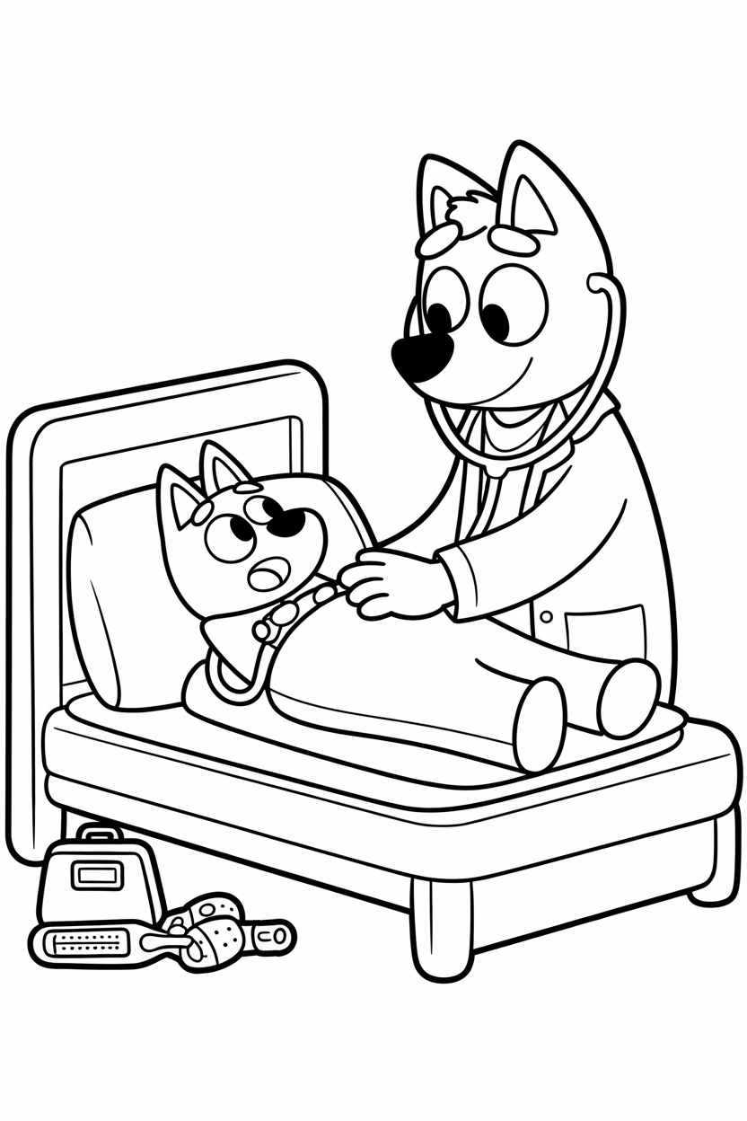 22 Free Printable Bluey Coloring Pages for Kids