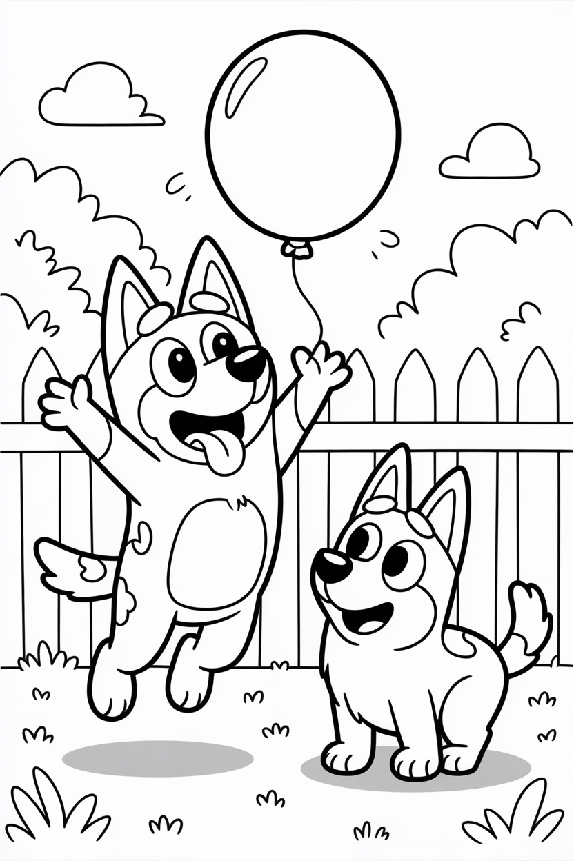 22 Free Printable Bluey Coloring Pages for Kids