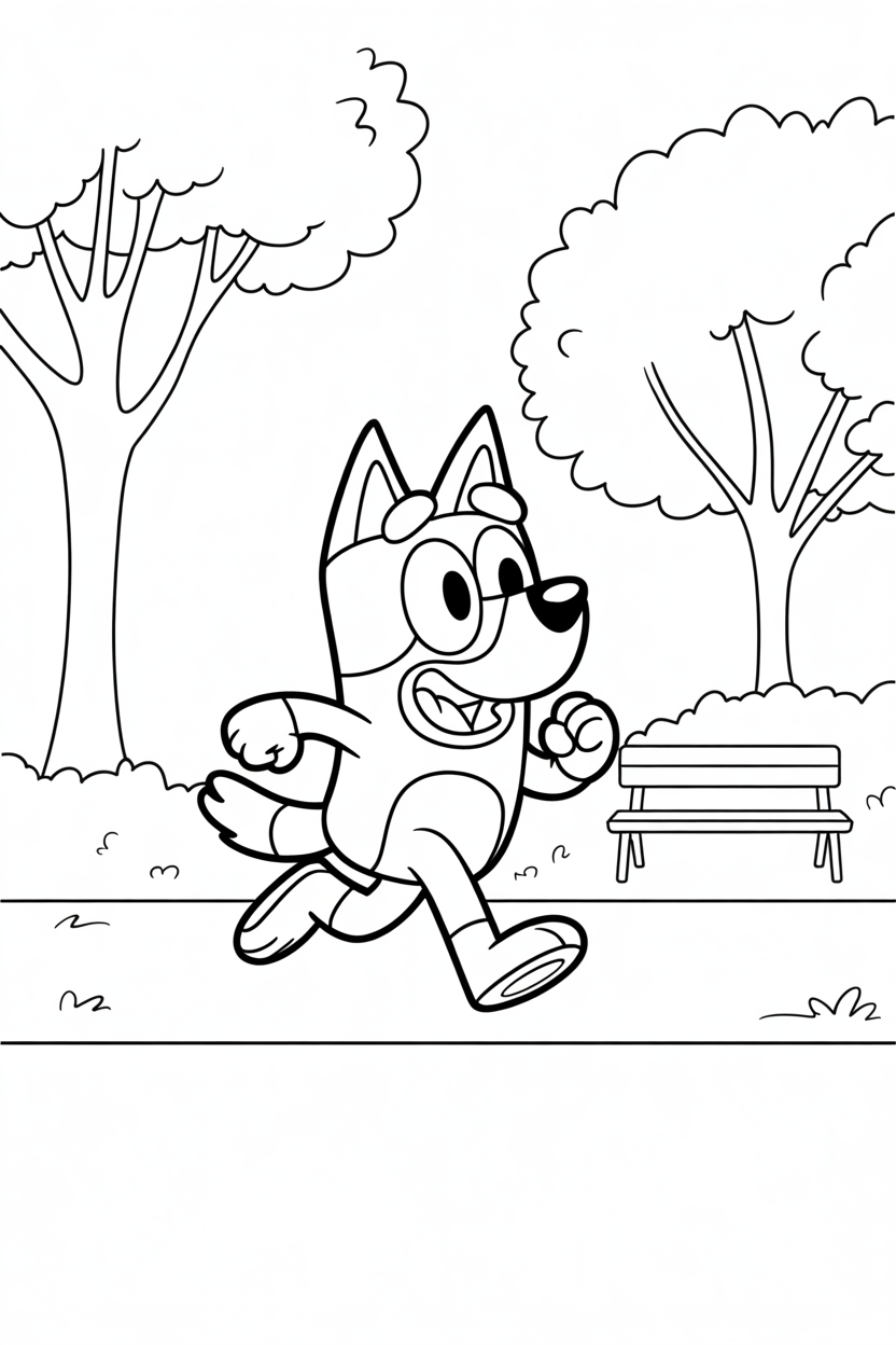 22 Free Printable Bluey Coloring Pages for Kids