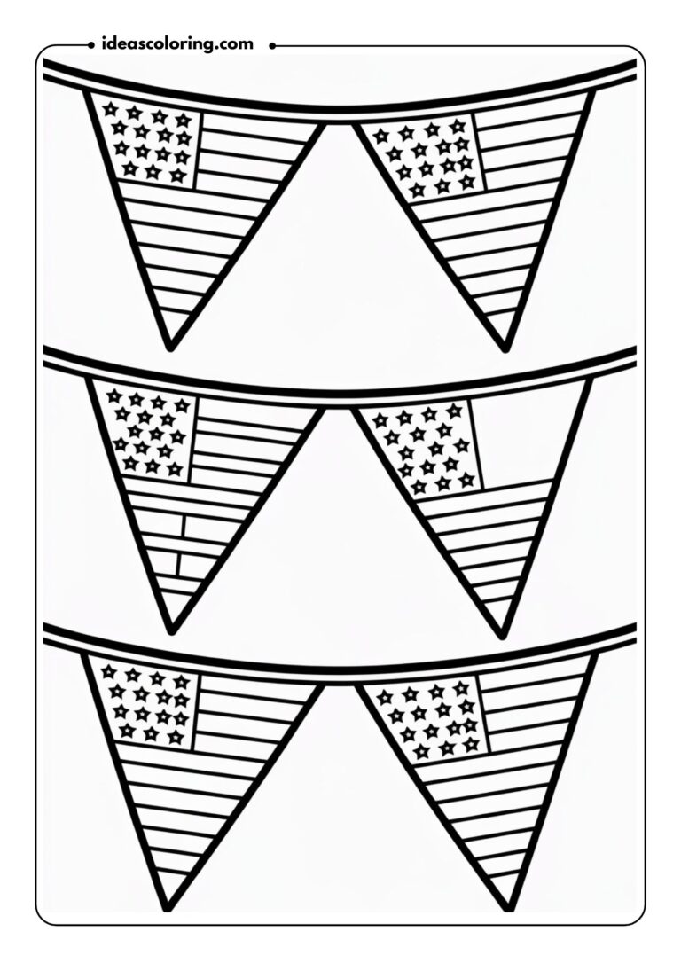 20+ Free American Flag Coloring Pages for Kids & Adults