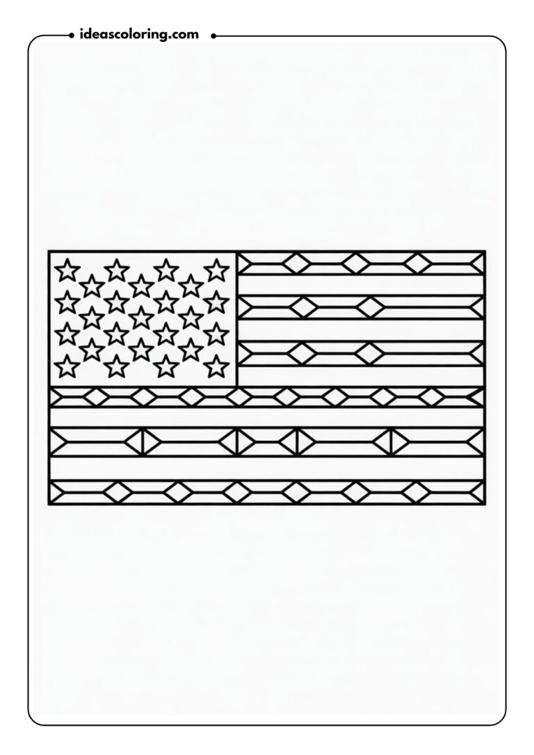 20+ Free American Flag Coloring Pages for Kids & Adults