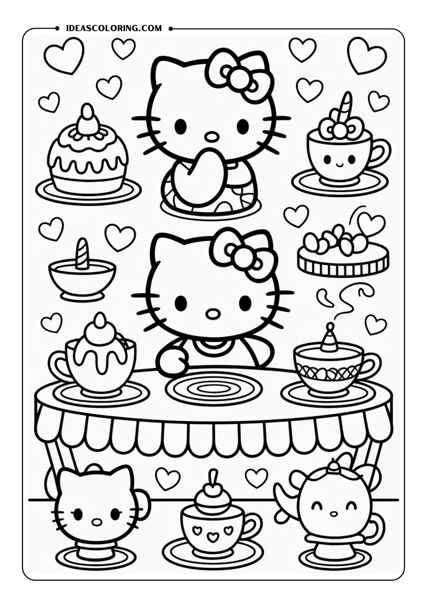 80 Hello Kitty Coloring Pages - Free Printable PDFs for Kids