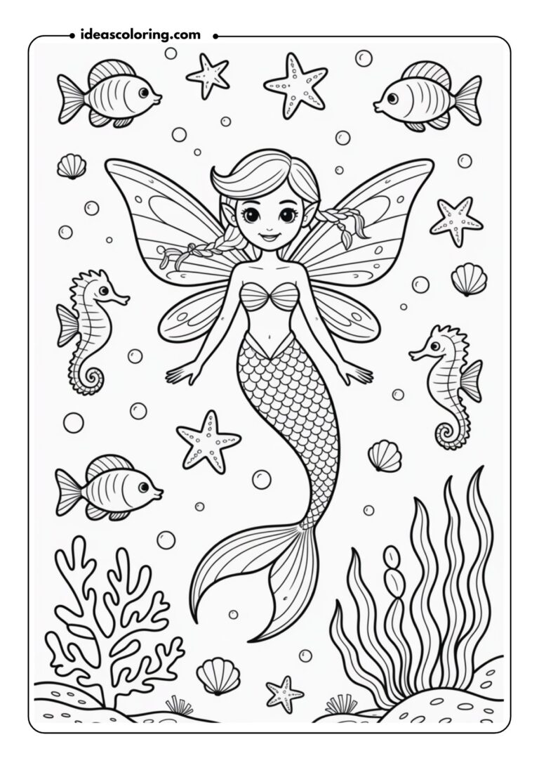 +50 FREE Fairy Coloring Pages - Printable & Cute Designs