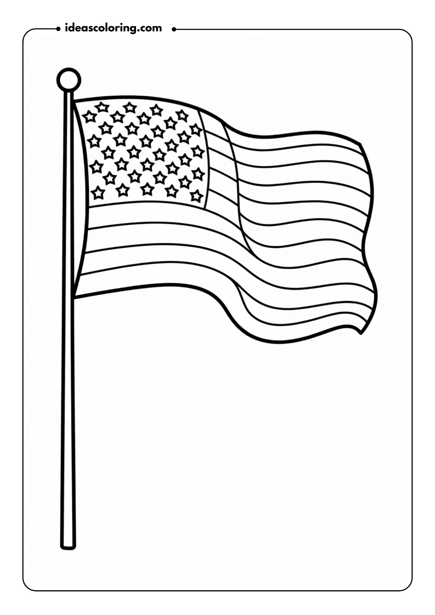 20+ Free American Flag Coloring Pages for Kids & Adults