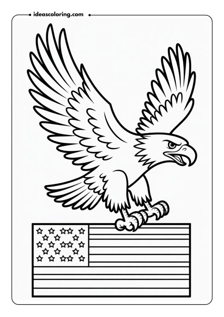 20+ Free American Flag Coloring Pages for Kids & Adults