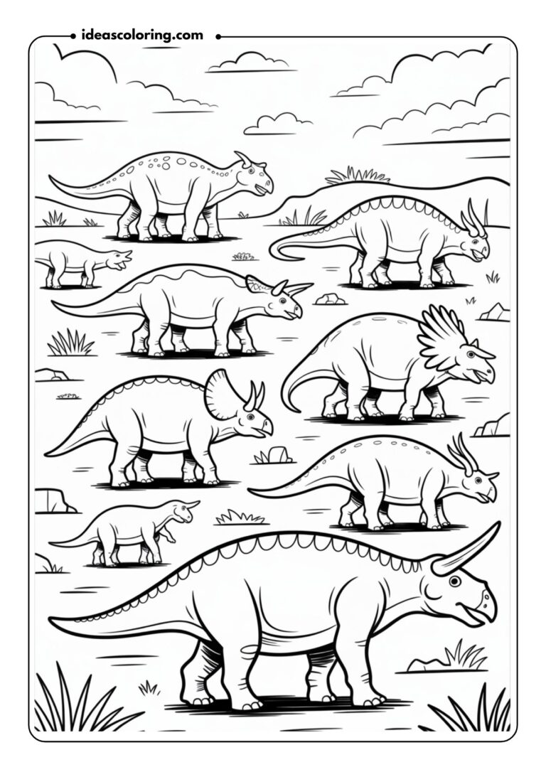 100+ Free Printable Dinosaur Coloring Pages: