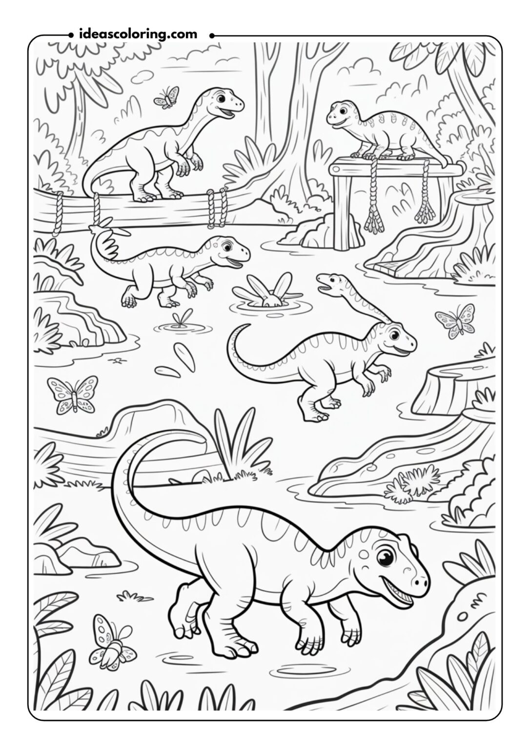100+ Free Printable Dinosaur Coloring Pages: