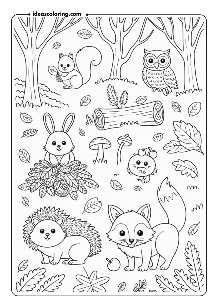 50+ Autumn & Fall Coloring Pages (Free PDF Printables)